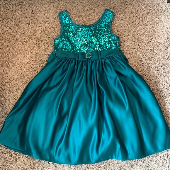 Princess Faith | Dresses | Nwot Girls Sequin And Satin Dress | Poshmark
